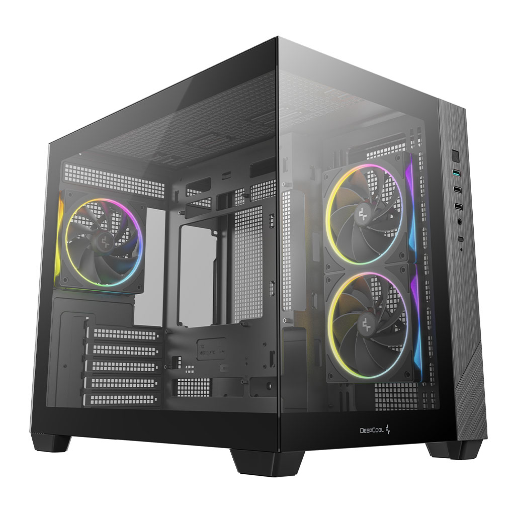 DeepCool CG330 3F Micro-ATX Compact PC Case - Black - R-CG330-BKNGM3-G ...