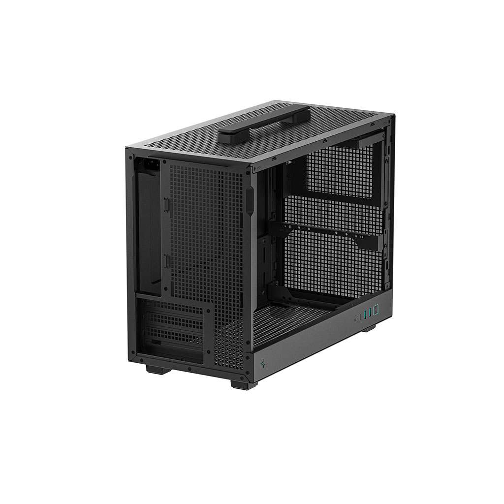 DeepCool CH160 PLUS Portable Micro-ATX Compact PC Case - Black - R ...