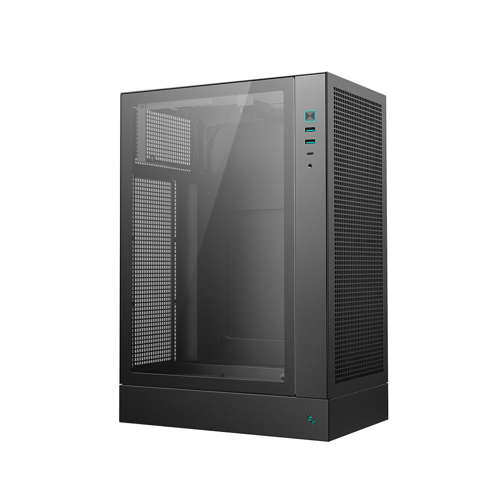 DeepCool CH170 PLUS Vertical Micro-ATX Compact PC Case - Black - R-CH170-BKNGM0-G | Mwave