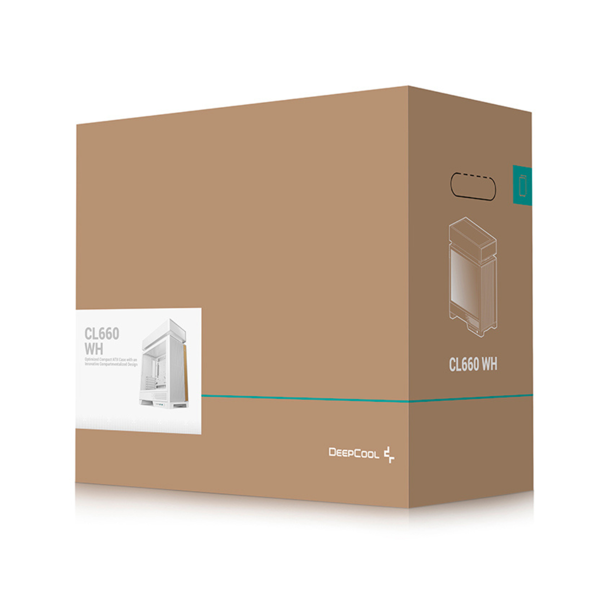 DeepCool CL660 Mid-Tower ATX Case - White - R-CL660-WHNNA0-G-1 | Mwave