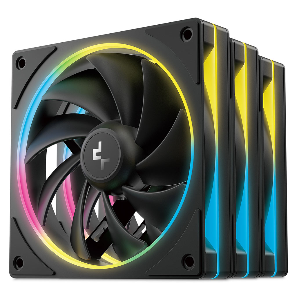 DeepCool FL12 SE ARGB 120mm Black Fan - 3 Pack - R-FL12SE-BKAPN3-G | Mwave