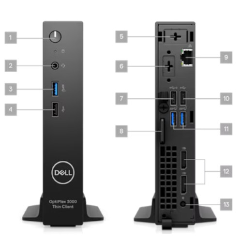 Dell OptiPlex 3000 Thin Client - Celeron N5105, 8GB, 64GB eMMC, ThinOS ...