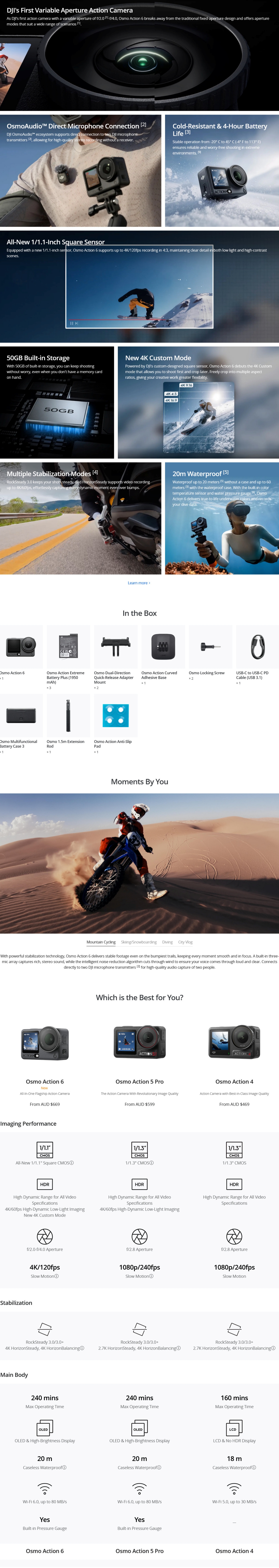 DJI Osmo Action 6 Adventure Combo - DJIACTION6ADV | Mwave