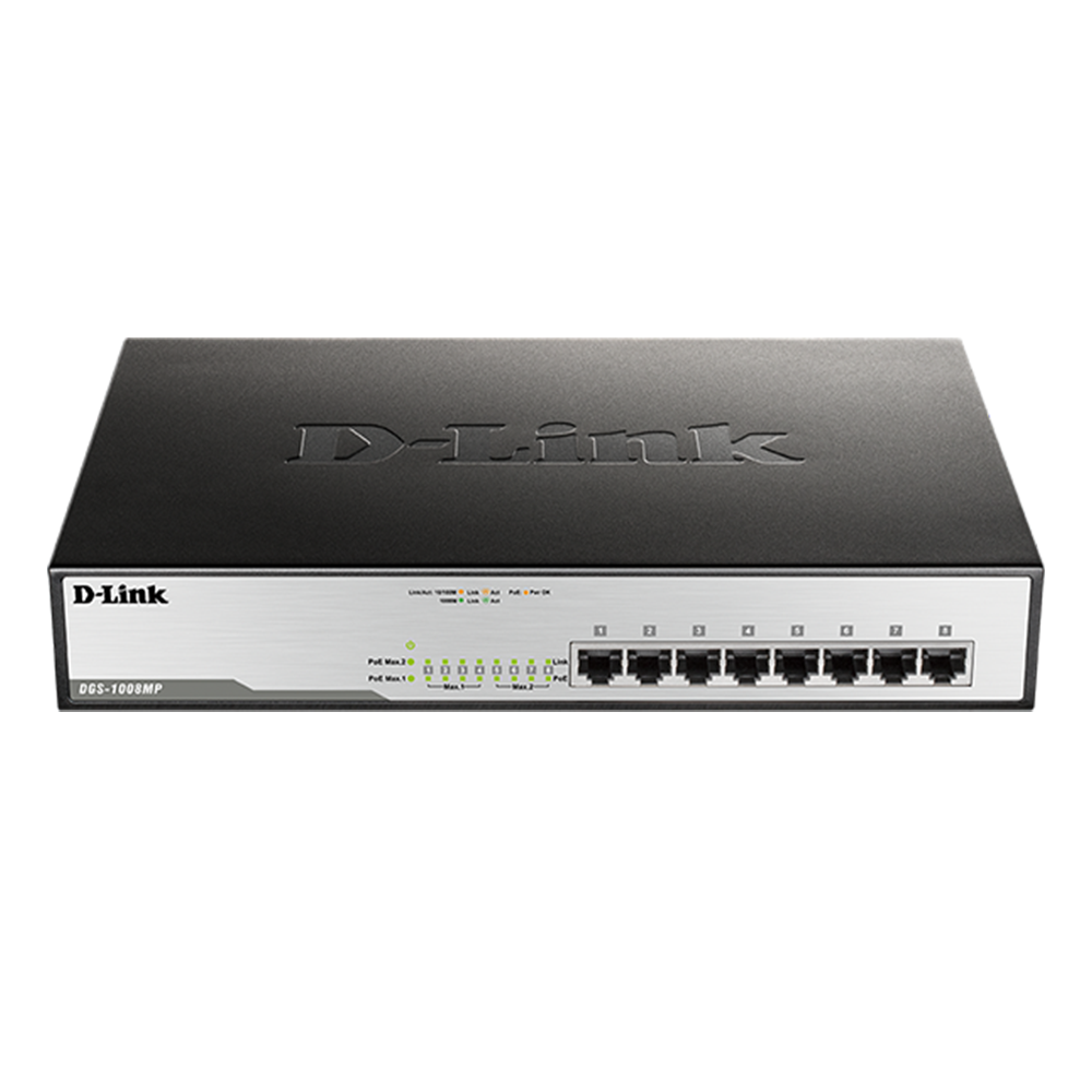 D-Link 6-Port Gigabit PoE Switch w/ 4 Long Reach PoE Ports & 2 Uplink ...