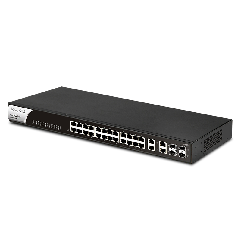DrayTek VigorSwitch G1282 28-Port Web Smart Managed Gigabit Switch ...