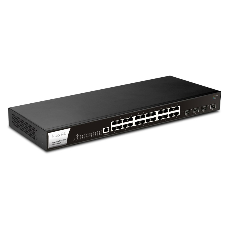 DrayTek VigorSwitch G2280x 28-Port Layer 2+ Managed 10Gb Switch ...