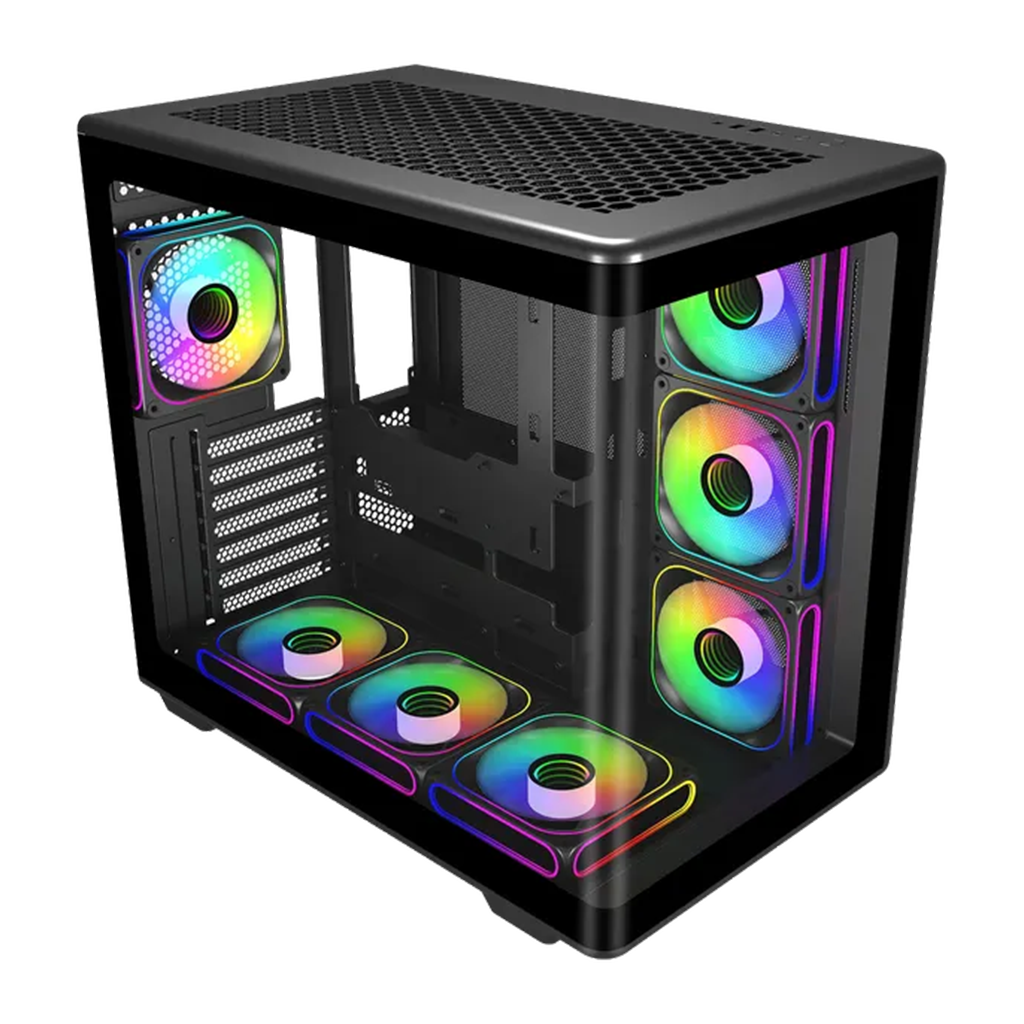 Cooler Master Elite 600 Curved Tempered Glass ATX Case - Black - E600 ...