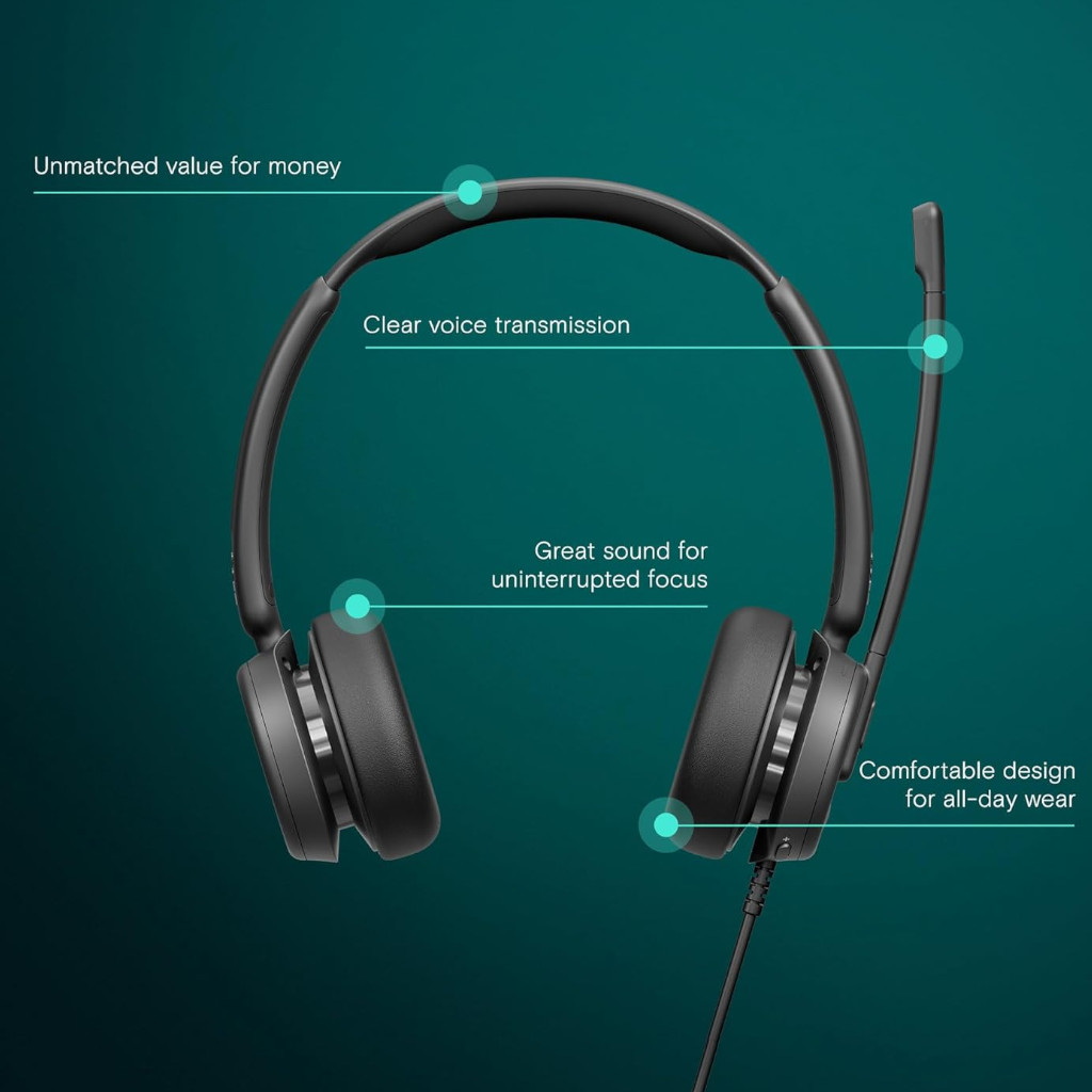 EPOS IMPACT 460T Stereo USB-C/USB-A Business Headset - Microsoft Teams ...