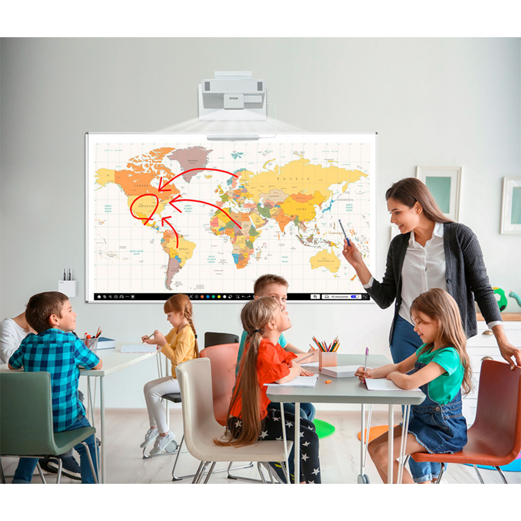 Epson EB-1485FI FHD 3LCD 5000Lm Interactive Ultra Short Throw Projector ...