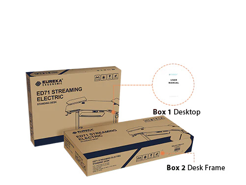 Eureka ES71-MW Ergo Studio Electric Standing Desk + Keyboard Tray - Maple White - ERK-ES71-MW ...