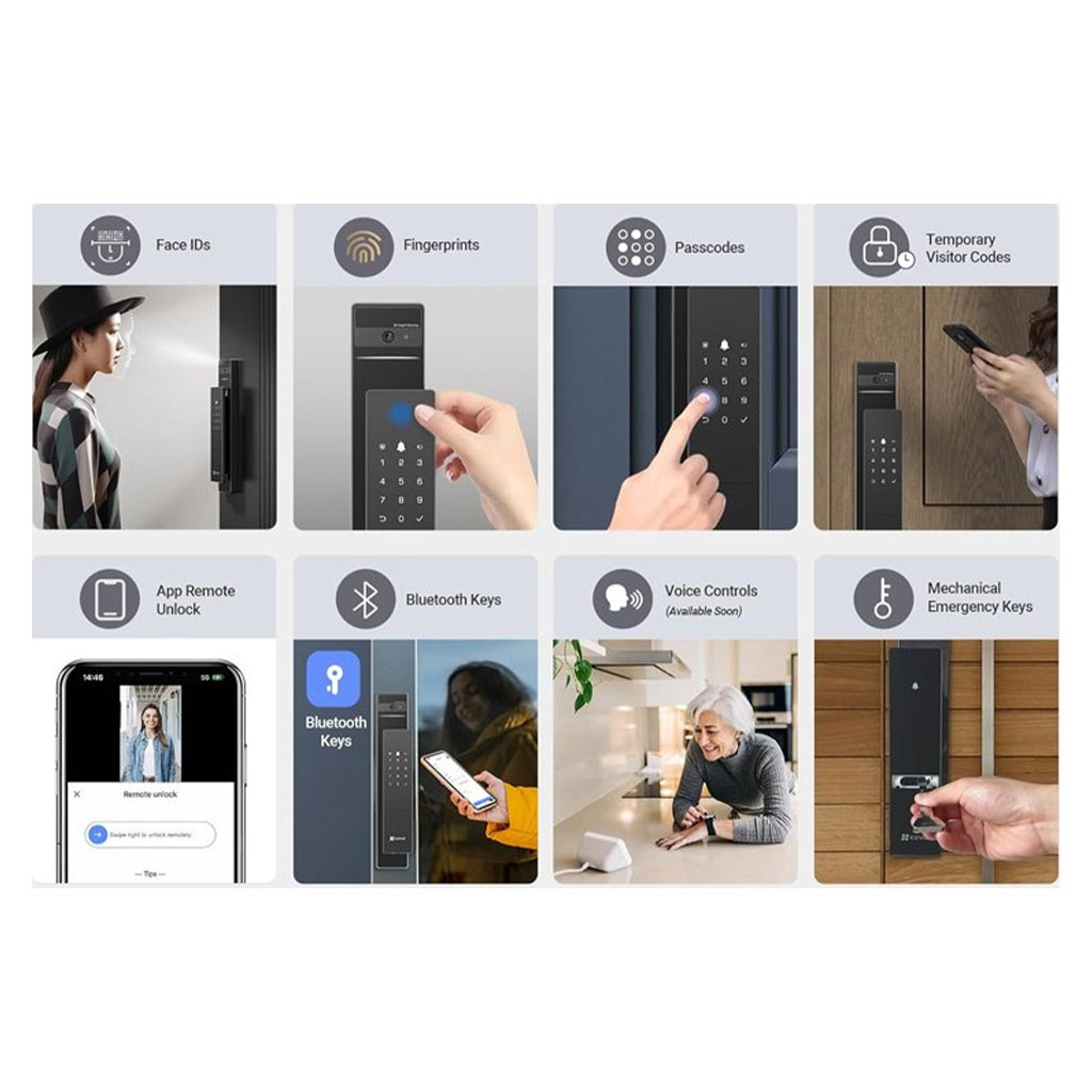 EZVIZ DL50FVS Face Recognition Smart Lock Video Intercom - CS-DL50FVS ...
