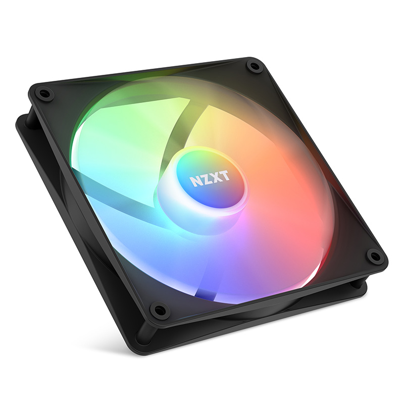 NZXT F140 140mm RGB Core Case Fan with RGB Controller - Twin (Black ...