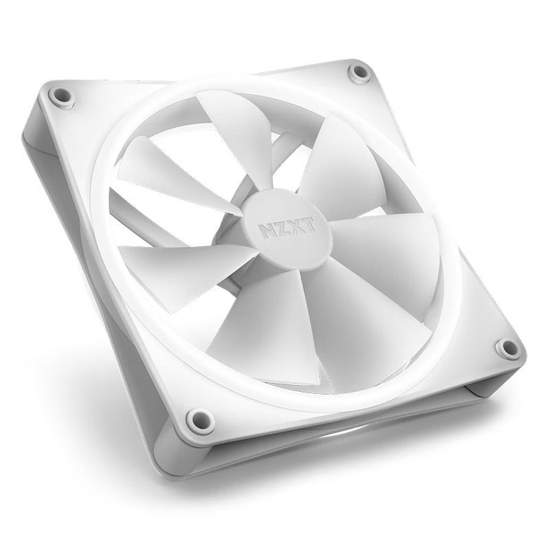 NZXT F140 140mm RGB Duo Dual-Sided RGB Case Fan - Single (White) - RF ...