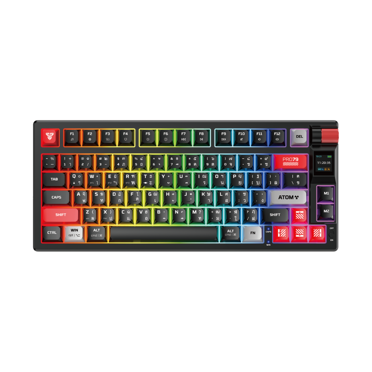 Fantech ATOM PRO79 MK917 Wireless Mechanical Keyboard - Black - Red ...
