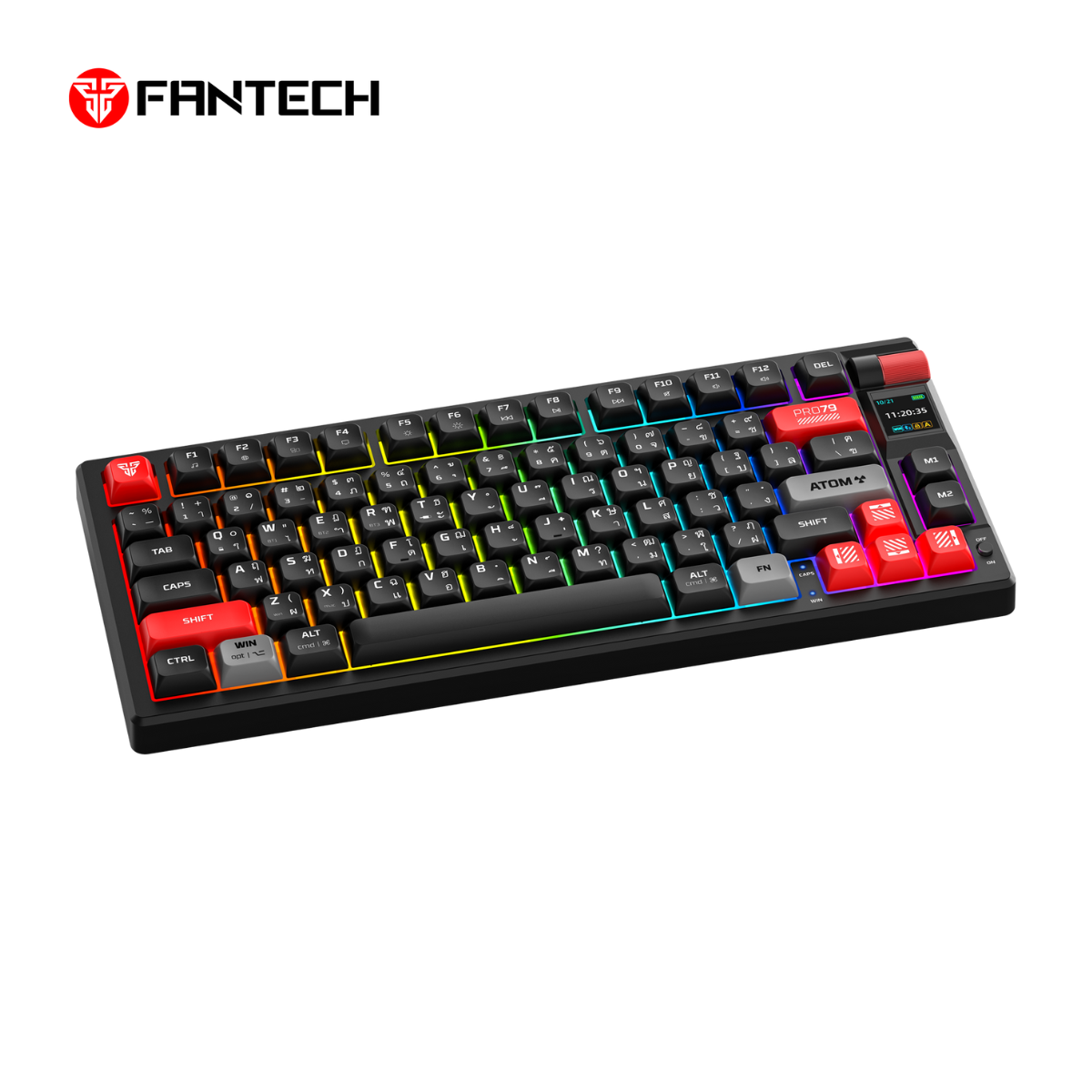 Fantech ATOM PRO79 MK917 Wireless Mechanical Keyboard - Black - Red ...