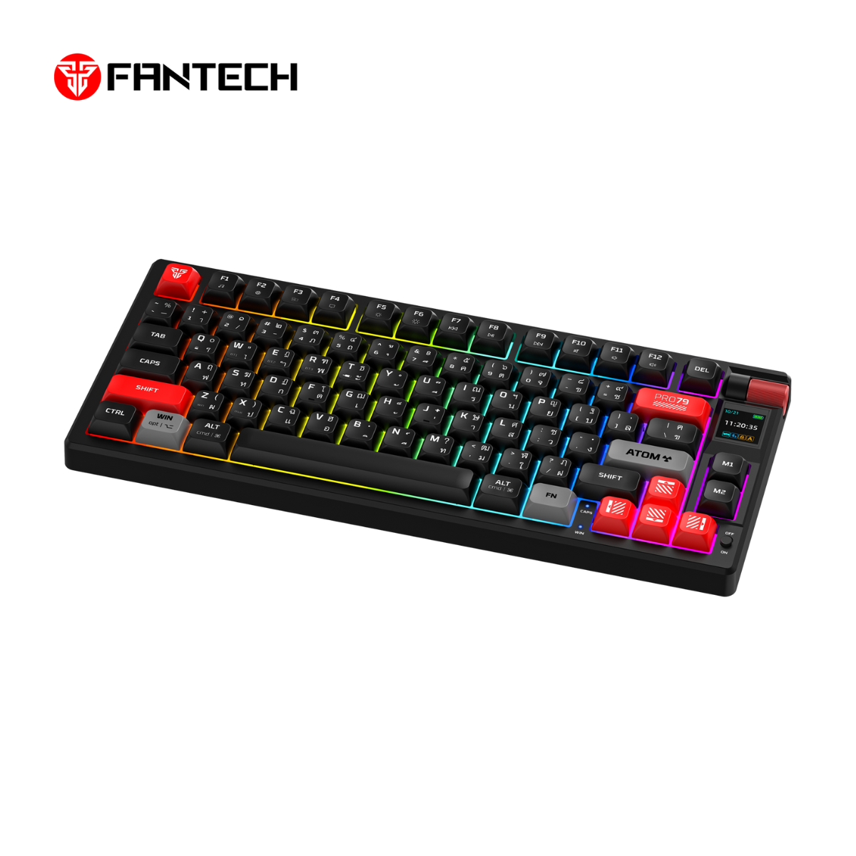Fantech ATOM PRO79 MK917 Wireless Mechanical Keyboard - Black - Red ...
