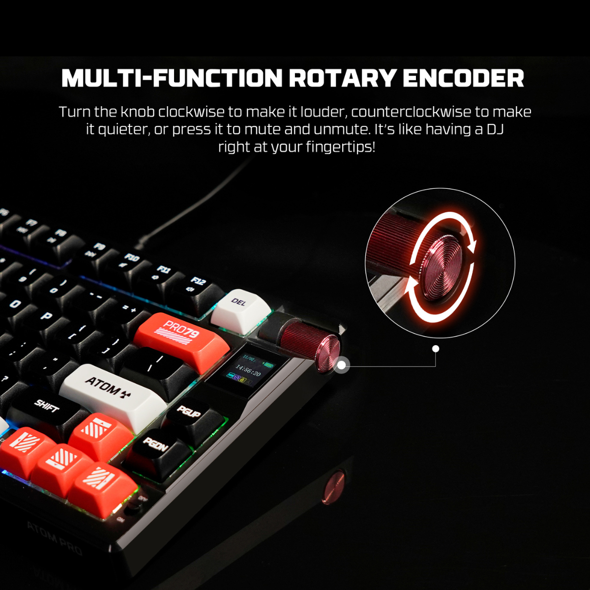 Fantech ATOM PRO79 MK917 Wireless Mechanical Keyboard - White - Red ...