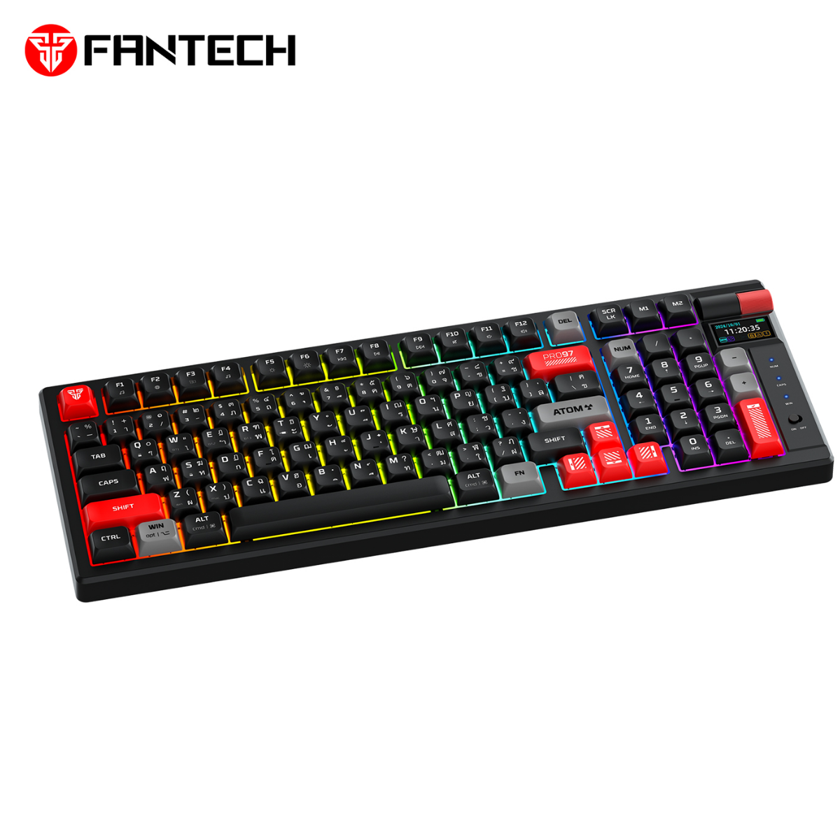 Fantech ATOM PRO97 MK918 Wireless Mechanical Keyboard - Black - Red ...