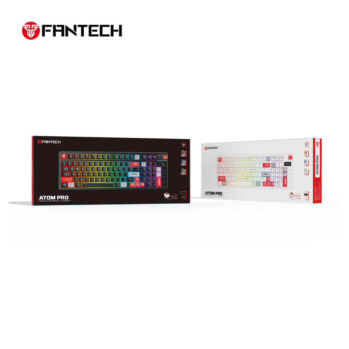 Fantech ATOM PRO97 MK918 Wireless Mechanical Keyboard - Black - Red ...