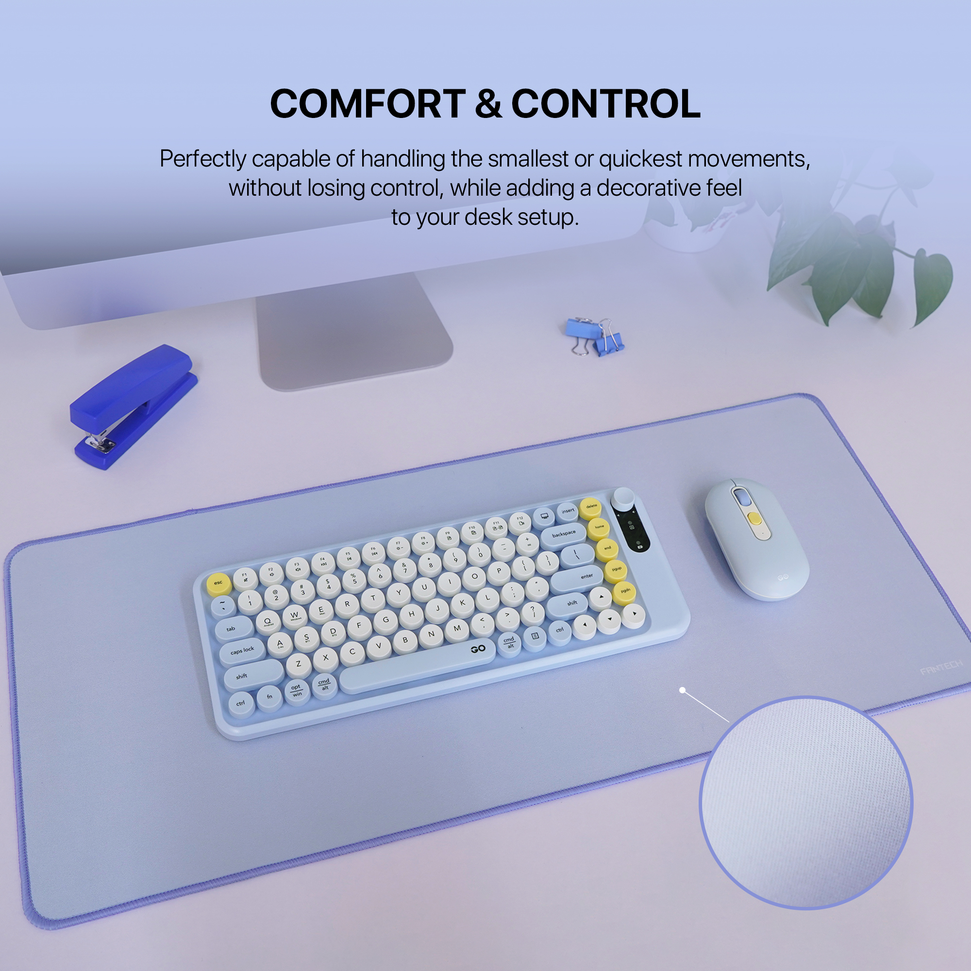 Fantech BASIC MP70 Deskmat - Yellow - MPFTMP70YW | Mwave