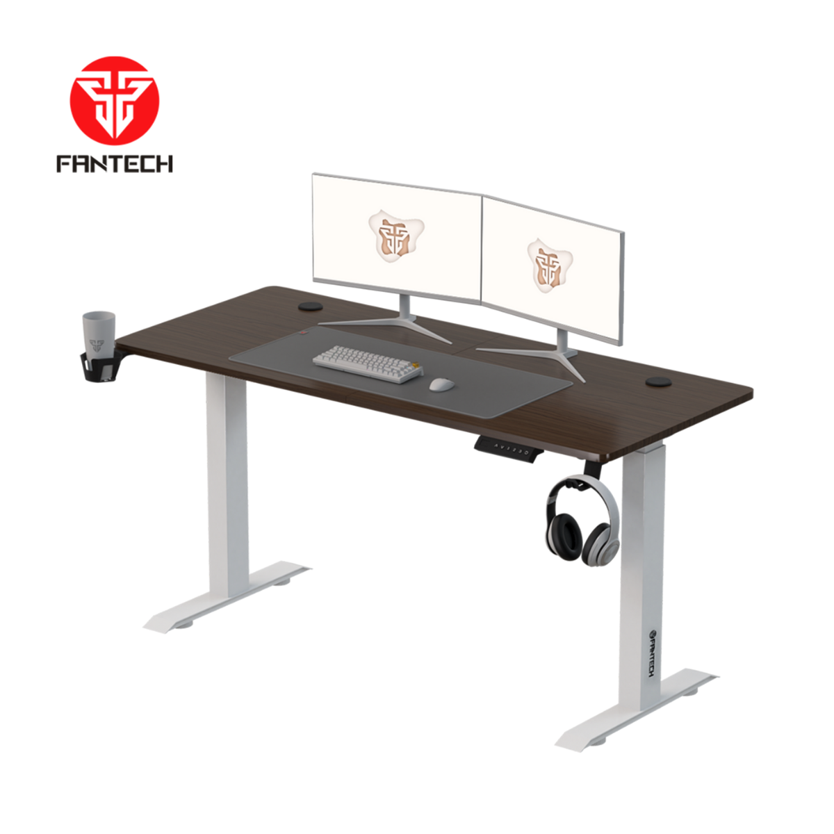 Fantech GD914 Adjustable Rising Desk - Walnut Black - GAMEDKGD914WB | Mwave