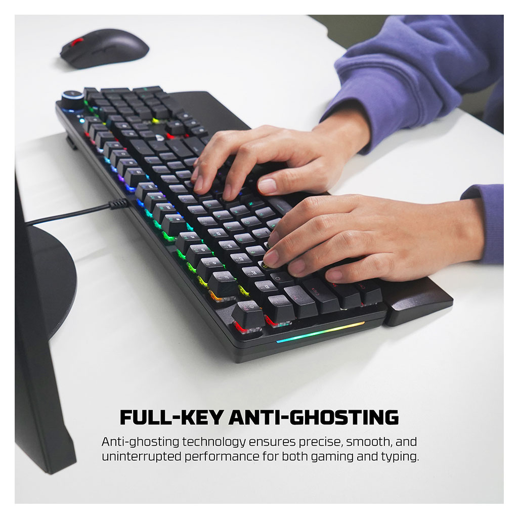 Fantech MAXPOWER II Wired Hot-Swap RGB White Mechanical Keyboard ...