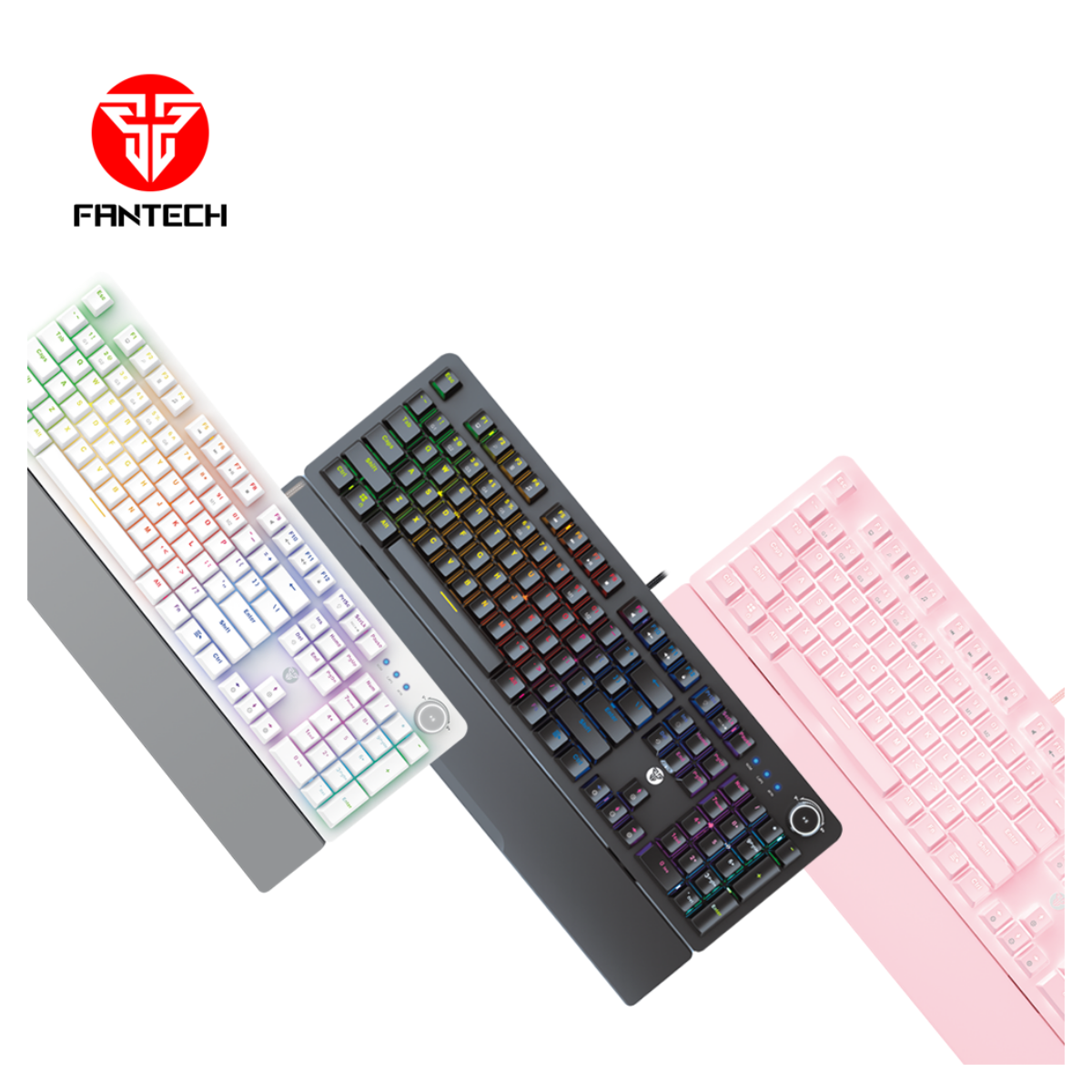 Fantech MAXPOWER MK853 Mechanical Keyboard - Pink - Red Switches ...