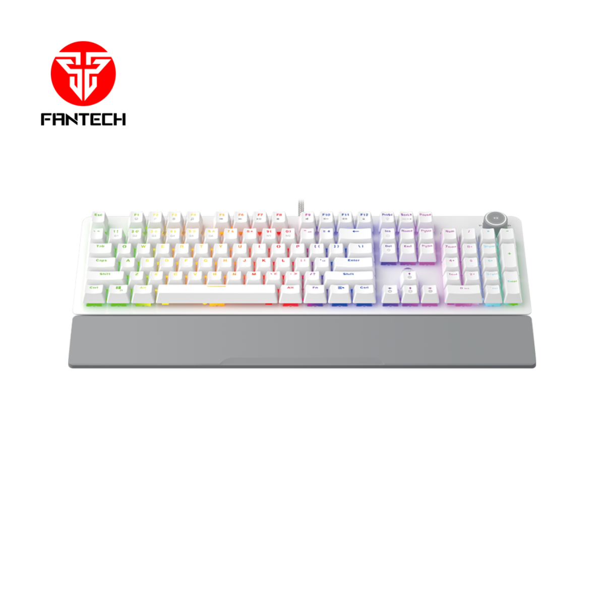 Fantech MAXPOWER MK853 Mechanical Keyboard - White - Red Switches ...