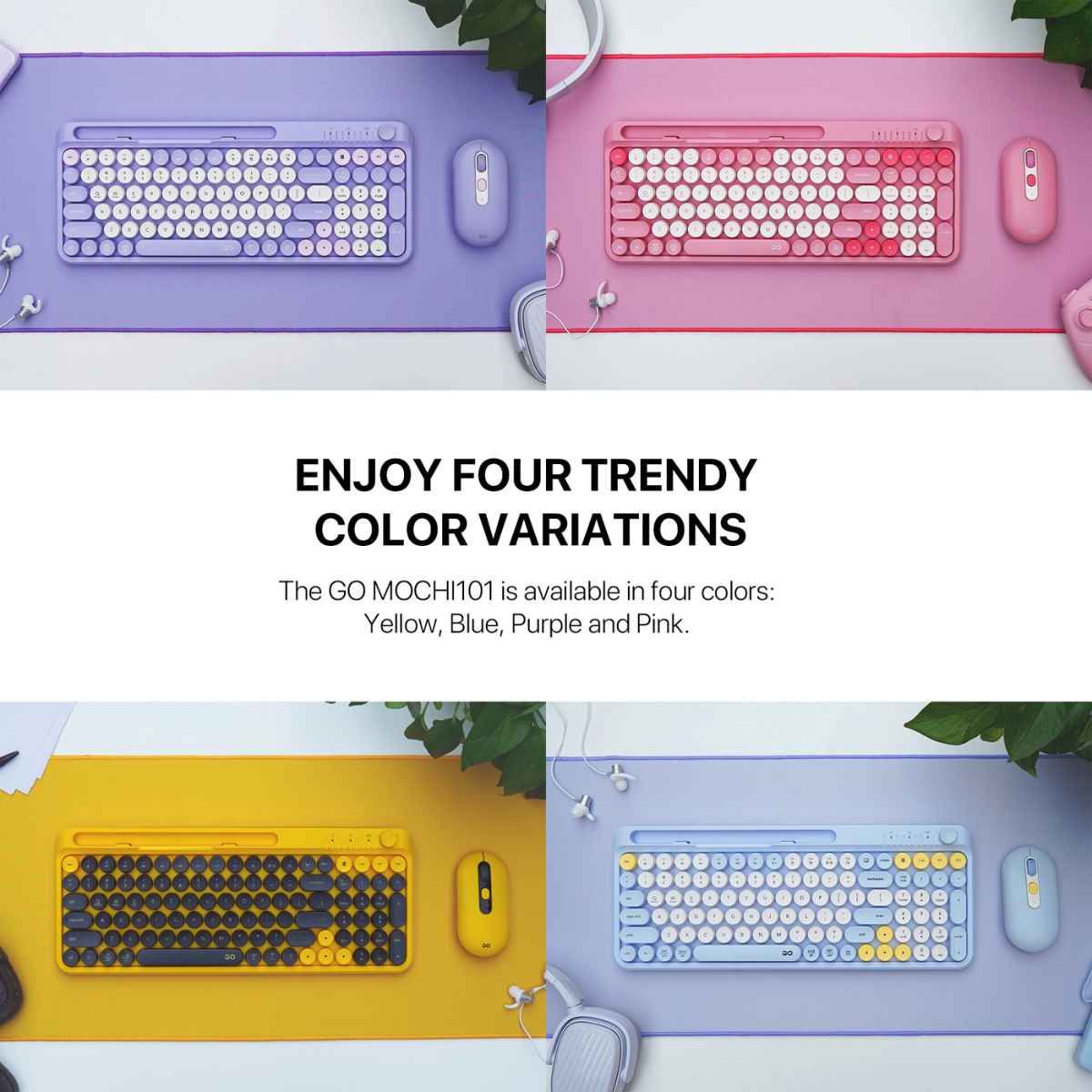 Fantech MOCHI101 GO WK899 Wireless Combo - Yellow - KBFTWK899YW | Mwave