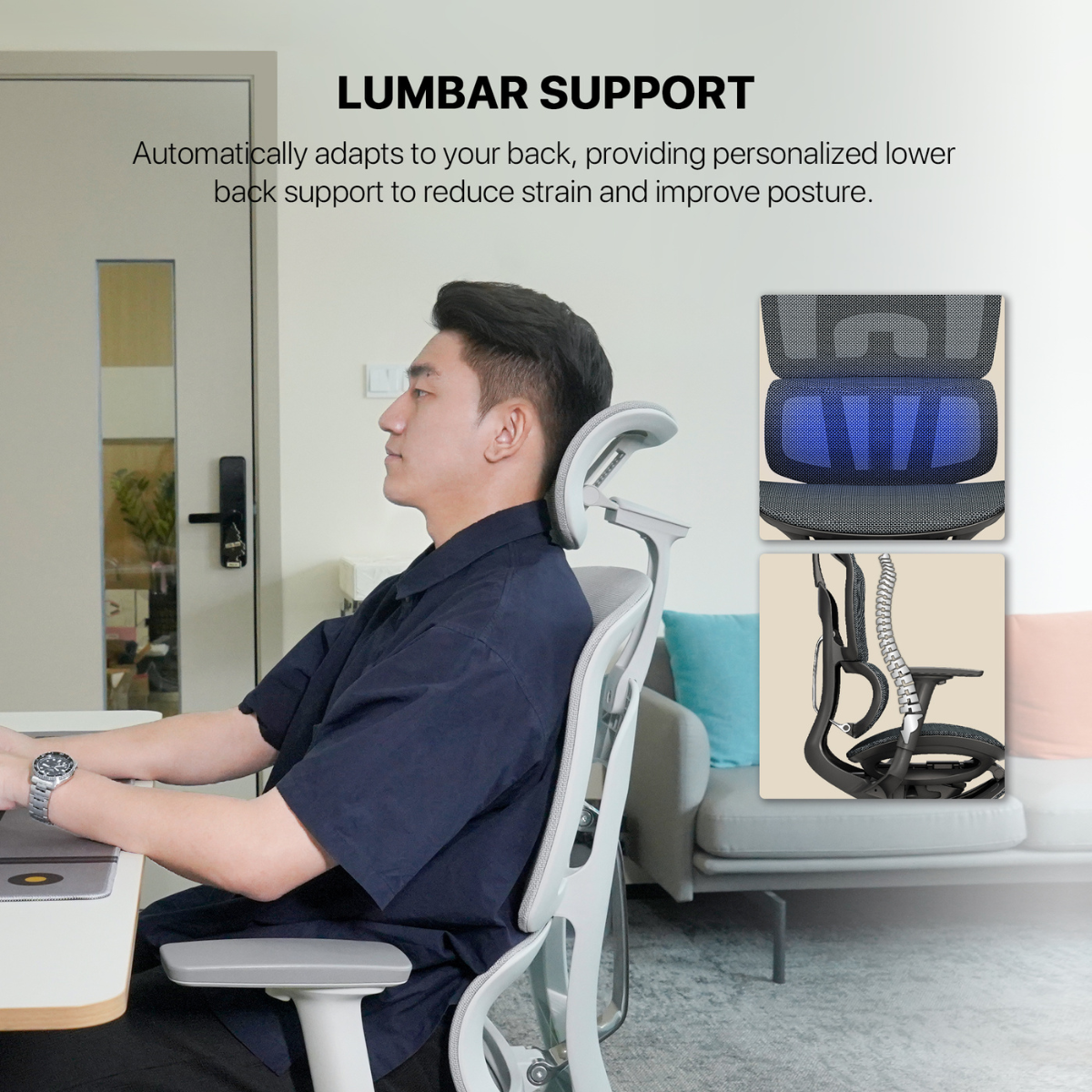 Fantech OC3 Ergonomic Office Chair - Grey - CRFTOC3GY | Mwave
