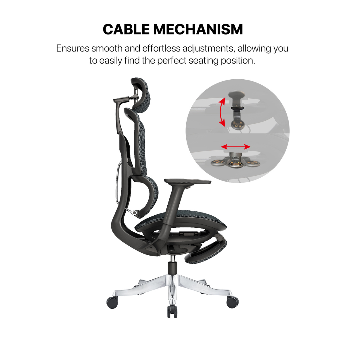 Fantech OC3 Ergonomic Office Chair - Grey - CRFTOC3GY | Mwave