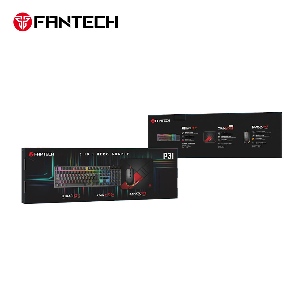 Fantech P31 BK Hero - 3 in 1 Hero Bundle - P31 BK Hero | Mwave
