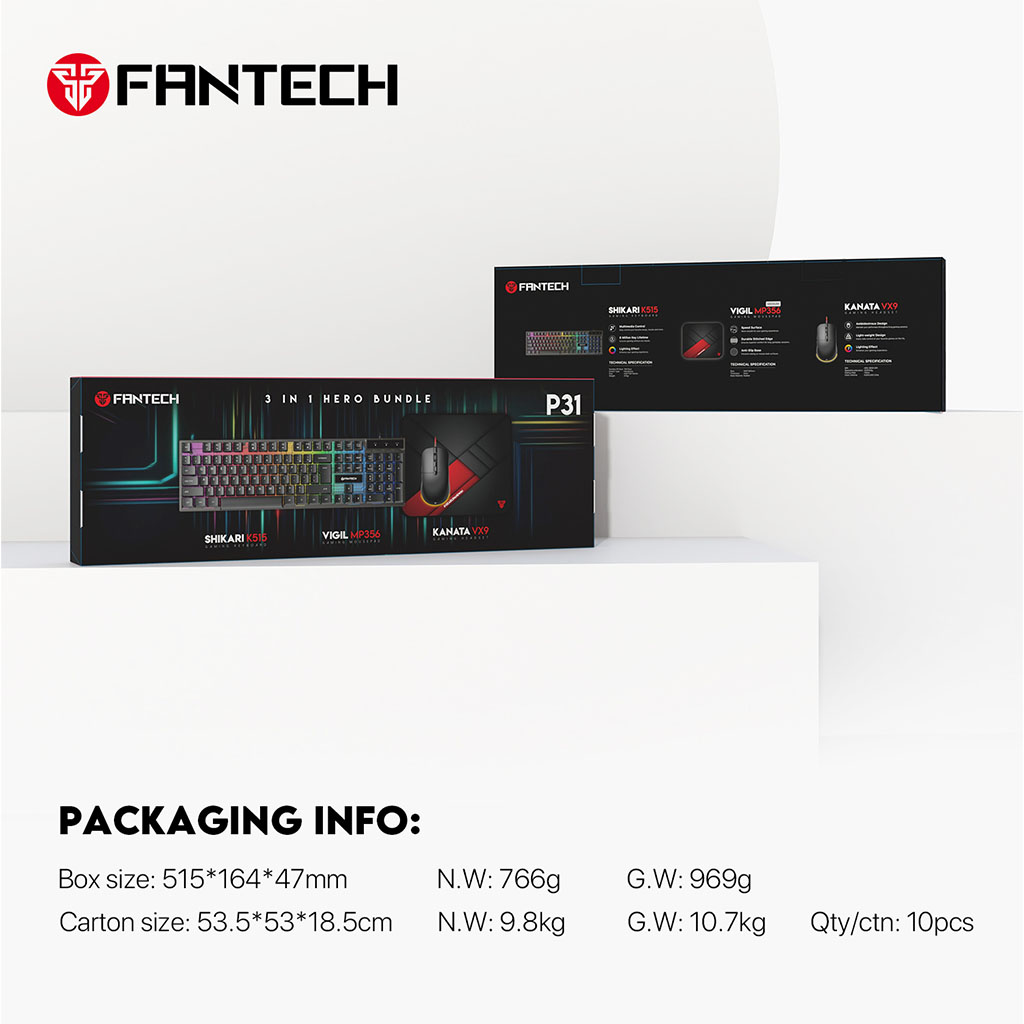 Fantech P31 BK Hero - 3 in 1 Hero Bundle - P31 BK Hero | Mwave