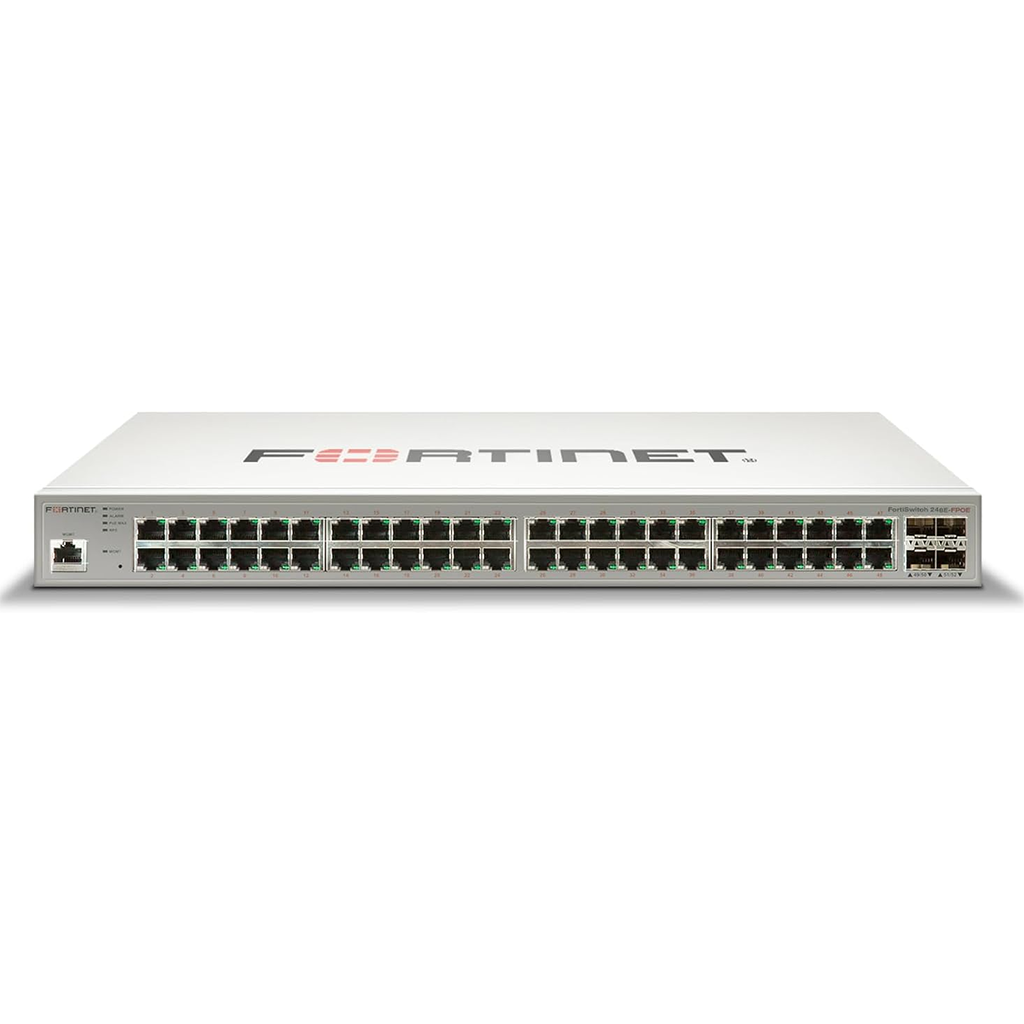 Fortinet FortiSwitch FS-248E-FPOE 48-Port PoE Rackmount Switch w/ 4x GE SFP ports - FS-248E-FPOE ...