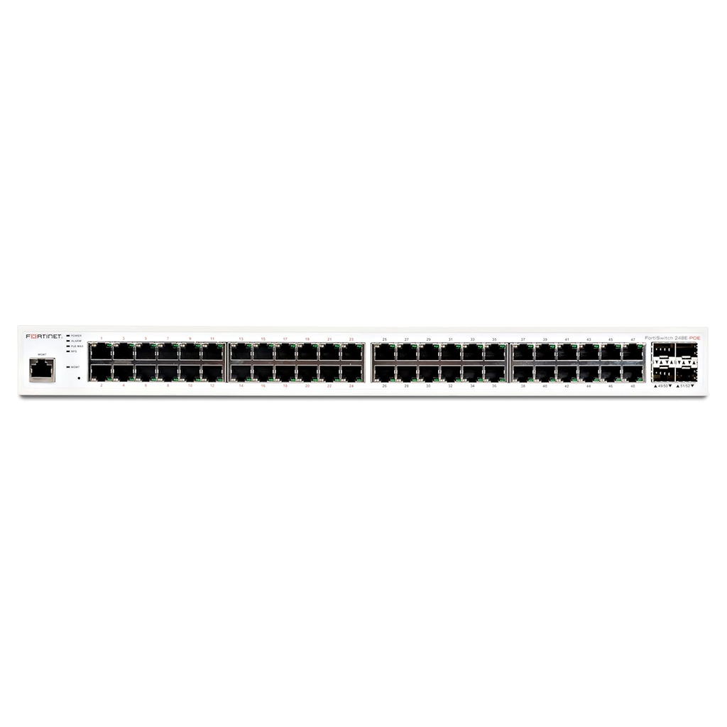 Fortinet FortiSwitch FS-248E-POE 48-Port PoE Rackmount Switch w/ 4x GE ...