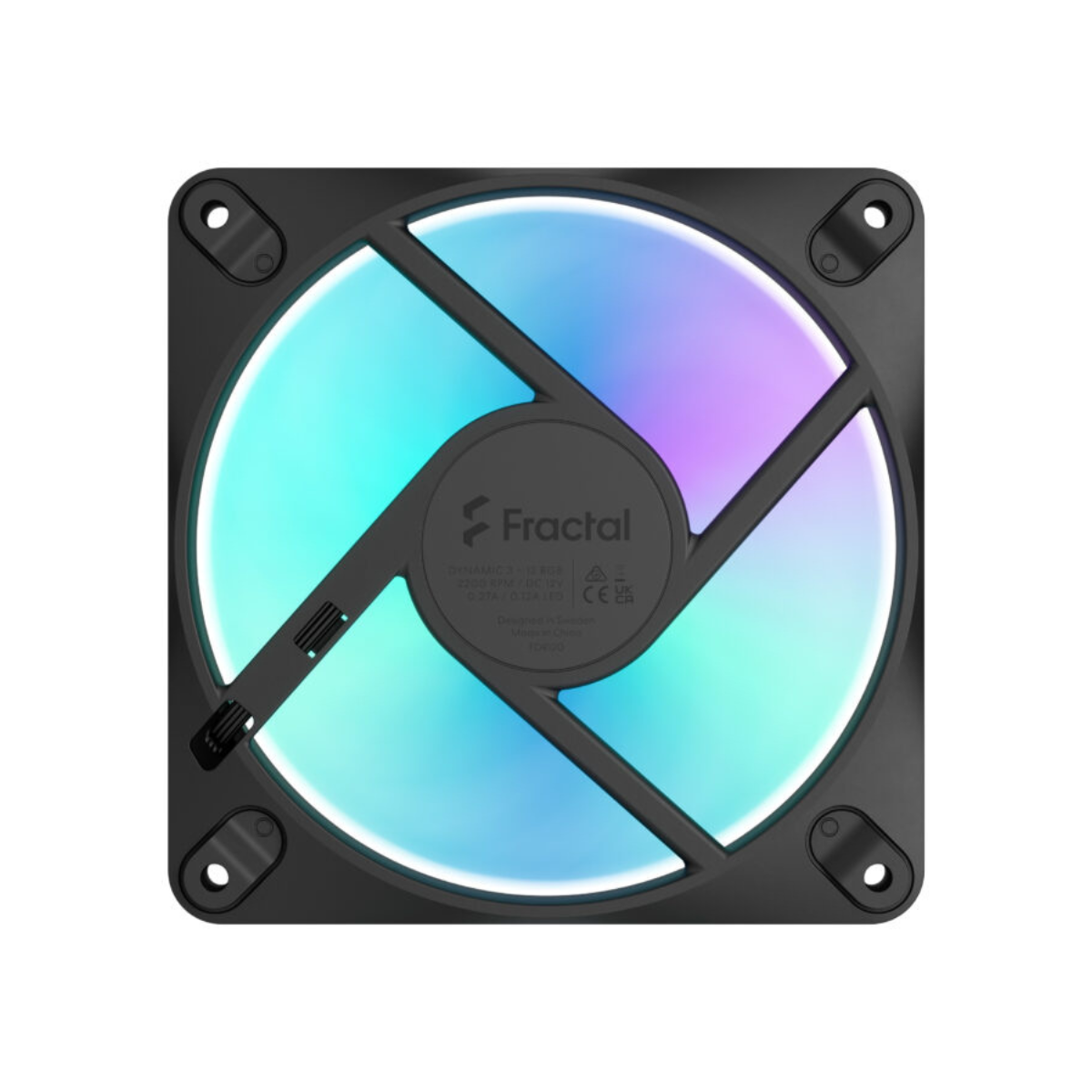 Fractal Design Dynamic 3 RGB 120mm Black Fan - FD-F-DR3-1201 | Mwave