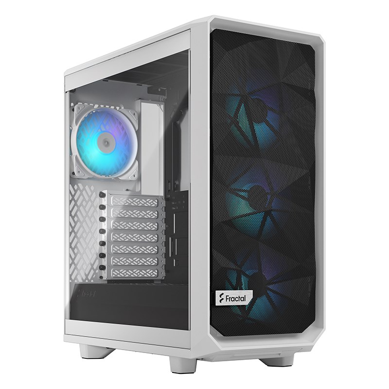 Fractal Design Meshify 2 Compact Rgb White Tg Clear Tint Mid Tower Atx Case Fd C Mes2c 08 Mwave