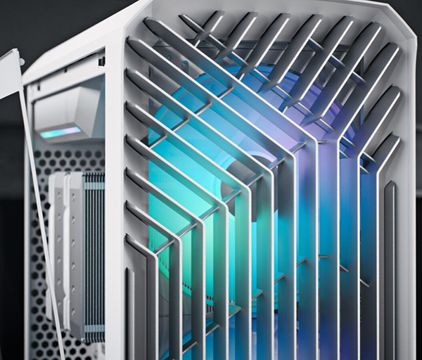 Fractal Design Torrent Compact RGB TG Mid-Tower E-ATX Case - White - FD ...