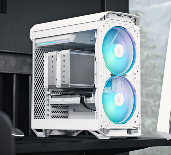 Fractal Design Torrent Compact RGB TG Mid Tower E ATX Case White FD C TOR C Mwave