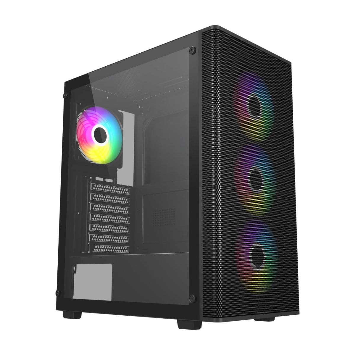 FSP M220-BA Mid-Tower ARGB ATX Case - M220-BA | Mwave