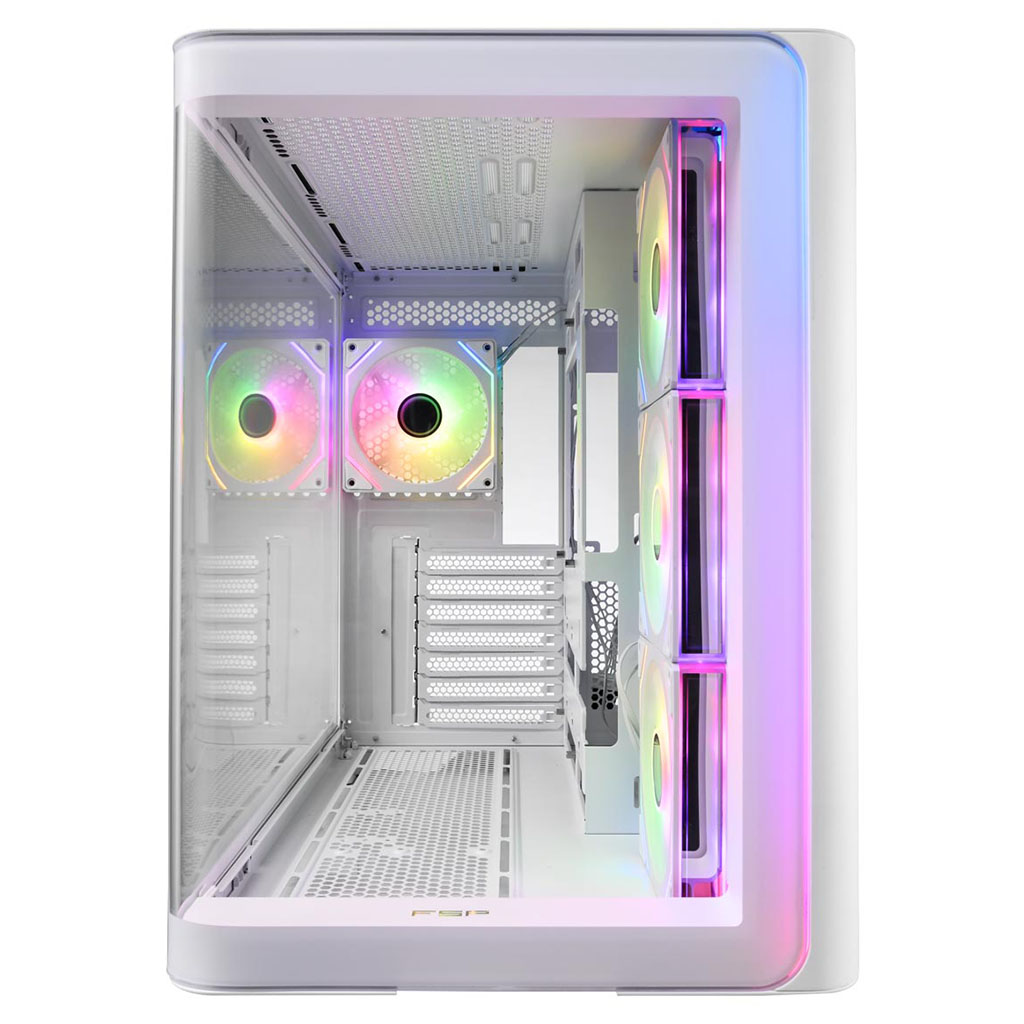 FSP M580 ARGB Tempered Glass Mid-Tower ATX Case - White - M580-WA | Mwave