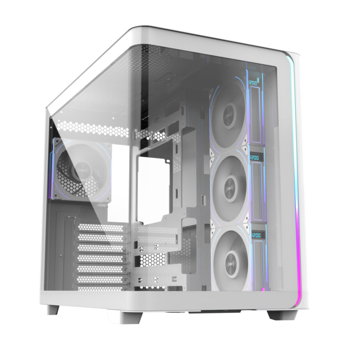 FSP M580 PLUS ARGB ATX Mid-Tower Case - White - M580-WP | Mwave