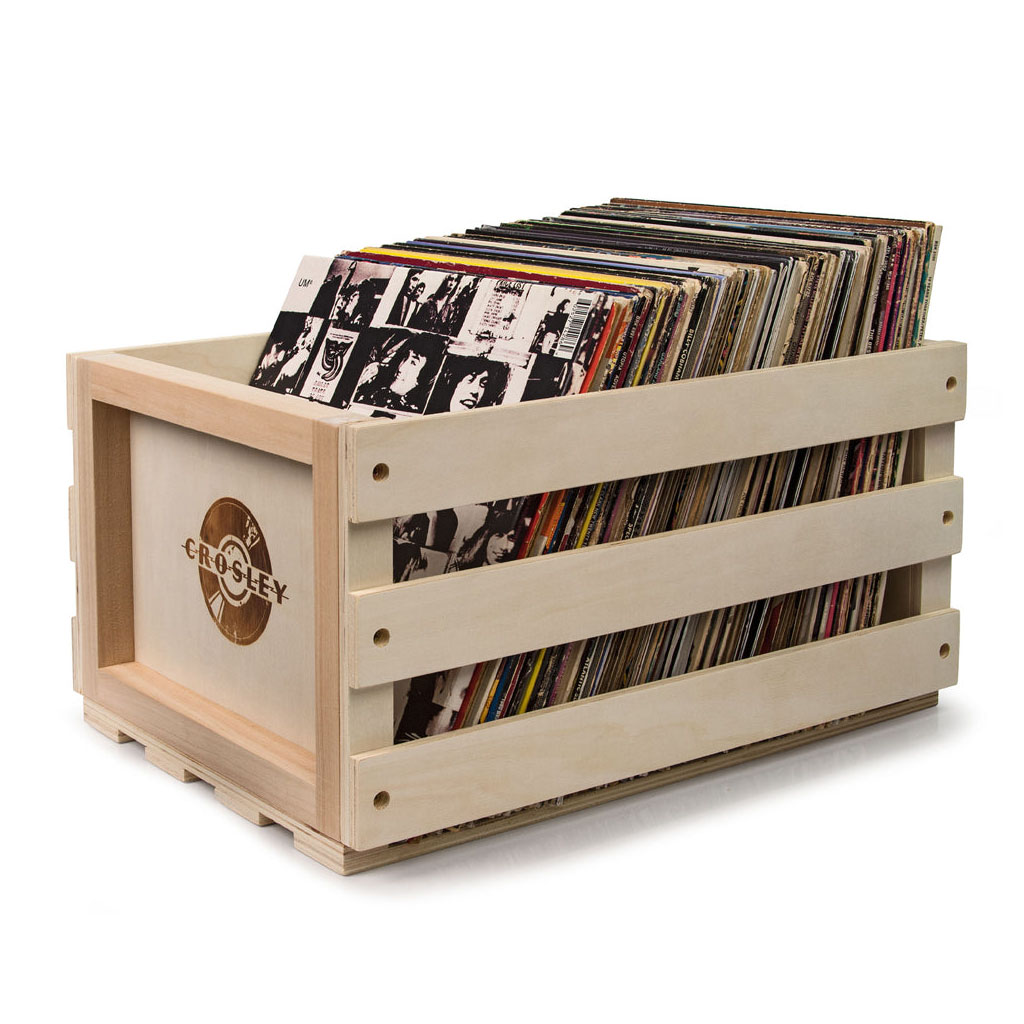 Gadhouse Brad MKII Record Player - Grey + Bundled Record Storage Crate ...