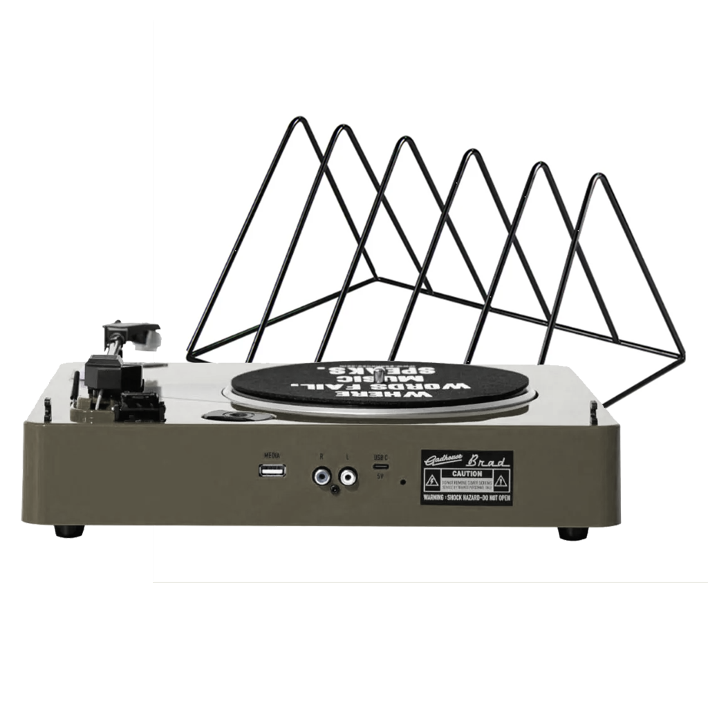 Gadhouse Brad MKII Record Player - Grey + Vinyl Rack Bundle - GAD0102 ...