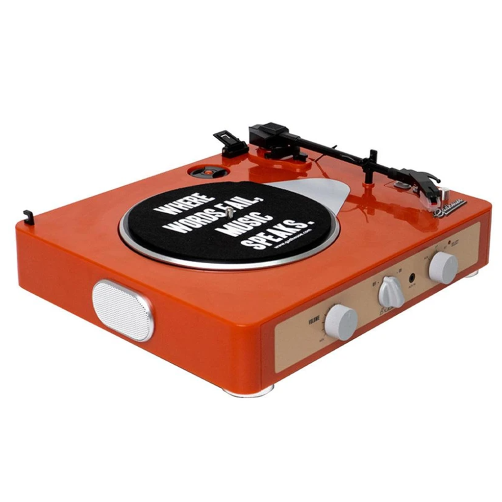 Gadhouse Brad MKII Record Player - Tangerine + Vinyl Rack Bundle ...