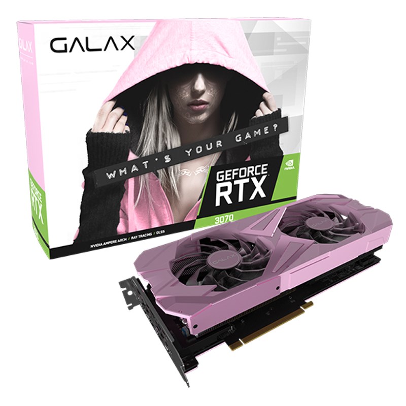 GALAX GeForce RTX 3070 EX 1-Click OC 8GB Video Card - Pink - RTX 3070 ...