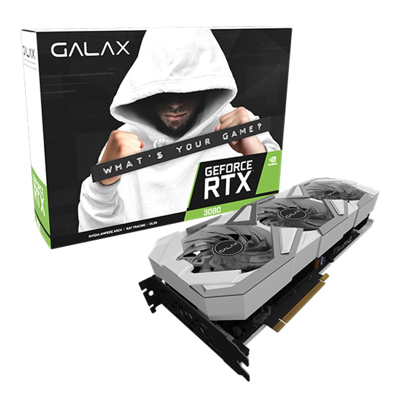 GALAX GeForce RTX 3080 EX Gamer 1-Click OC 10GB Video Card - White ...