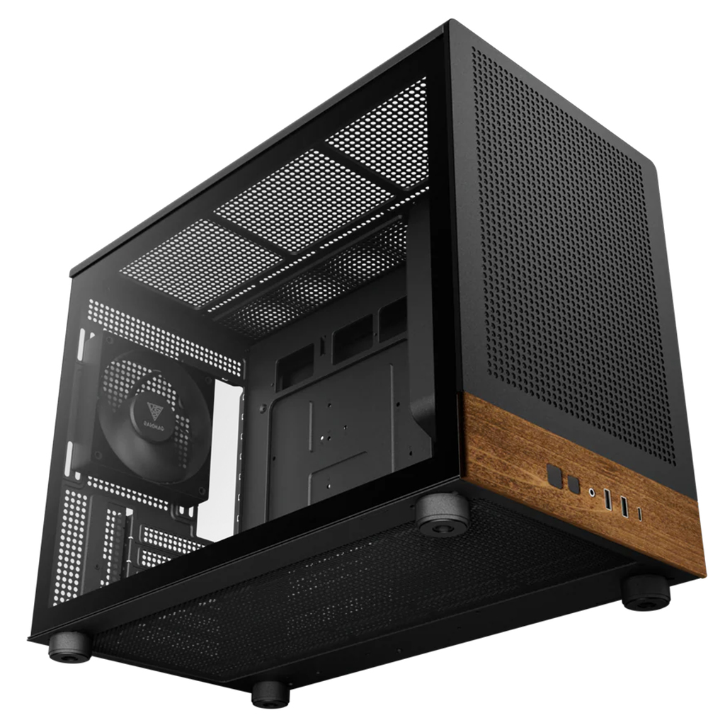 Gamdias ATHENA M4M Wood Tempered Glass Panel Micro ATX Case ...