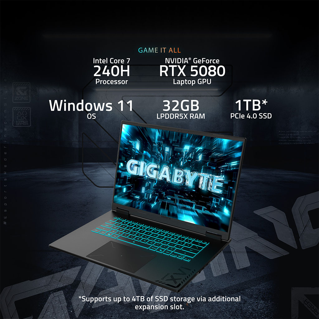 Gigabyte A16 Pro 16" 165Hz QHD Gaming Laptop Intel Core 7 240H 32GB 1TB ...