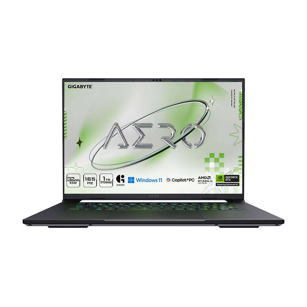 Gigabyte AERO X16 16" 165Hz WQXGA Copilot+ PC Laptop R9 AI 370 32GB 1TB ...